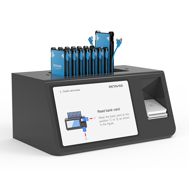 10 Slots-Touch Screen-POS Function Shared Power Bank Rental Station ...